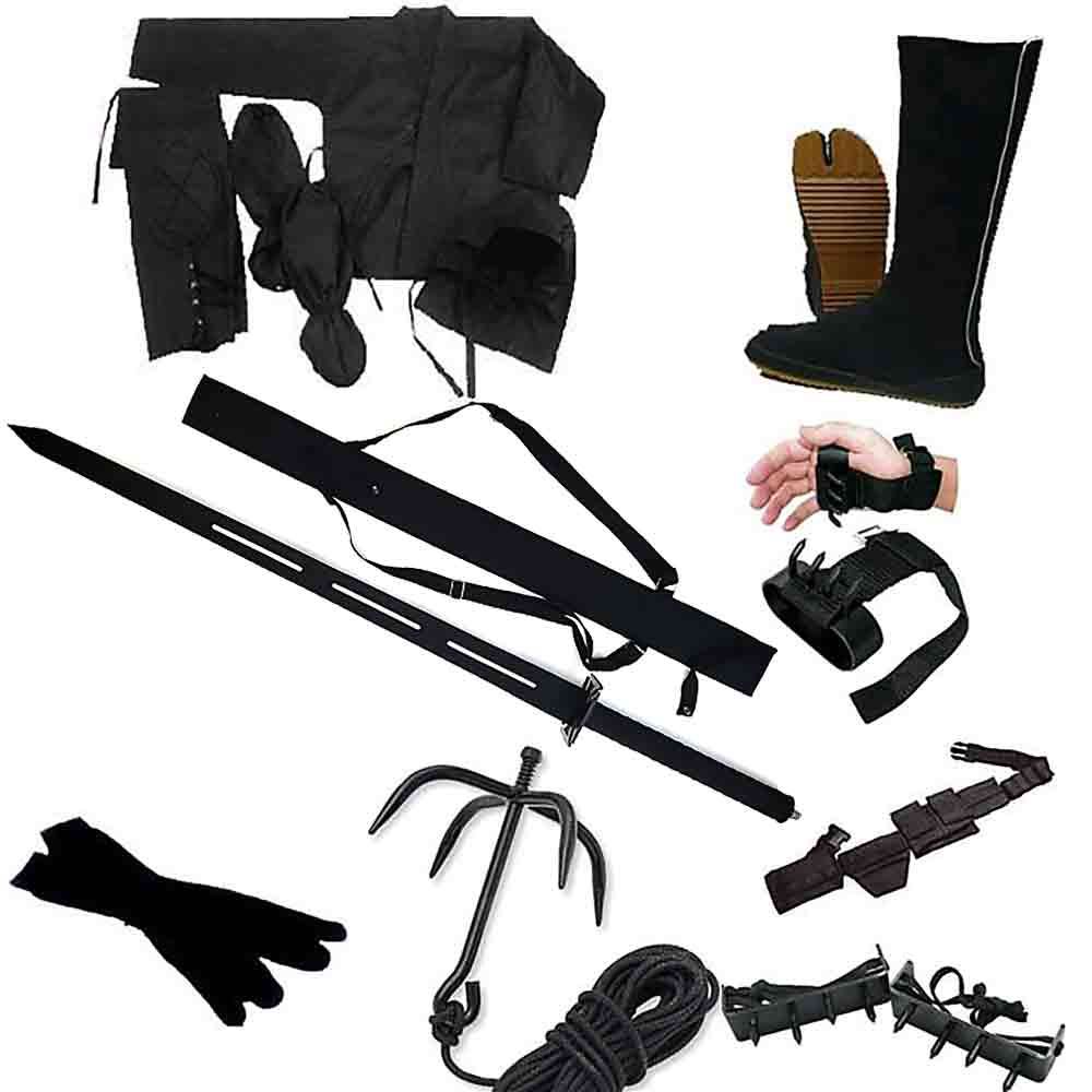 COMPLETE NINJA SET WITH STEEL SWORD on sale only $225.05