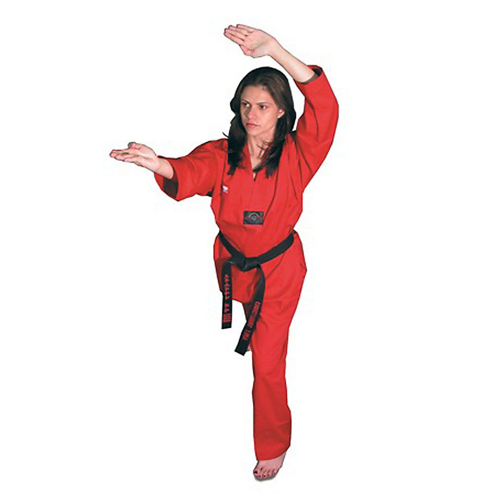 DELUXE RIBBED RED TKD UNIFORM is on sale for only $28.95