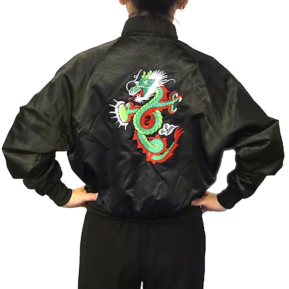 DRAGON SATIN BOMBER JACKET on sale only $39.95