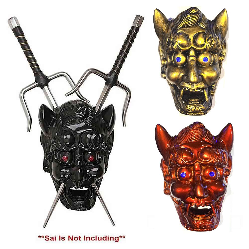 9" HANGING DEMON FACE SAI HOLDER BLACK on sale only $32.95