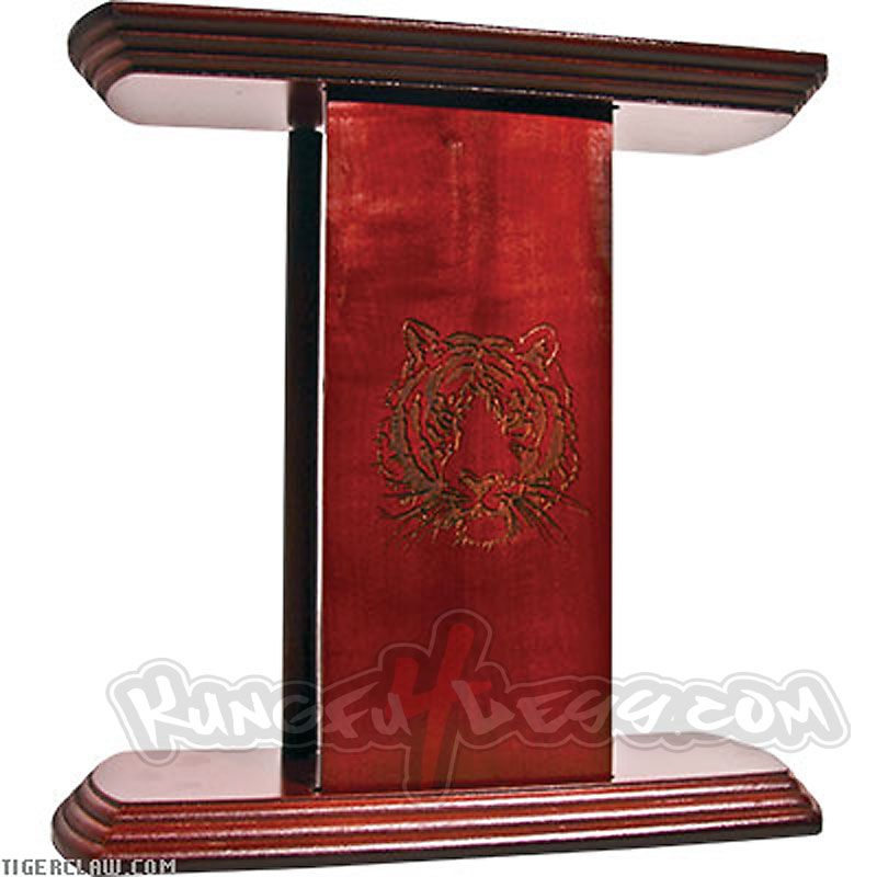 TABLE TOP BELT DISPLAY WITH LASER CARVED TIGER on sale only $69.95