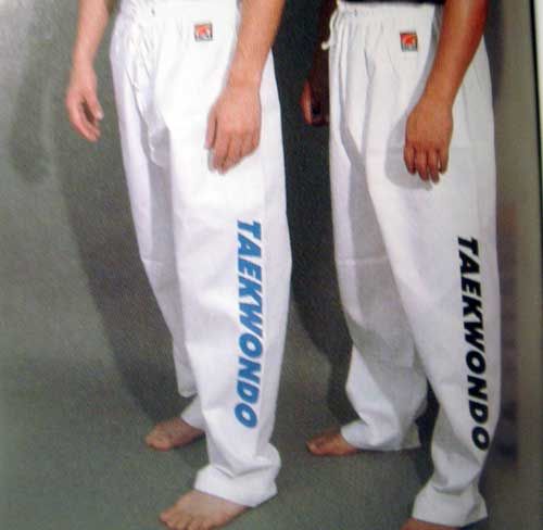 PRINTED TAE KWON DO PANTS ON SALE $24.95