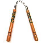 WOODEN NUNCHAKU DRAGON STRIPES (nunchucks) on sale only $19.31