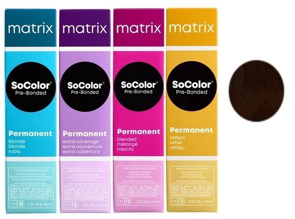 Matrix SoColor Pre-Bonded Permanent Hair Color 4RB DARK BROWN RED