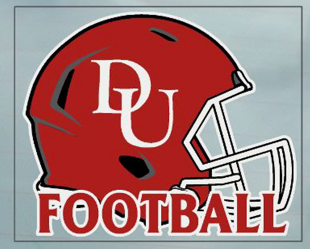 Denison Football Helmet Static Cling Decal