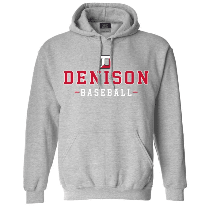 Denison MV Baseball Hoody Gray