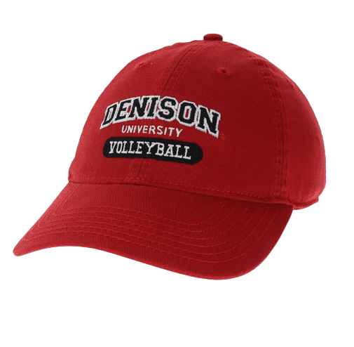 Denison Legacy Sports Hat Volleyball Red