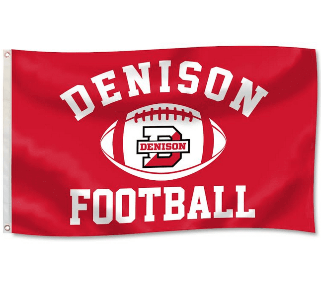 Denison University Football Flag 3'X5' Red