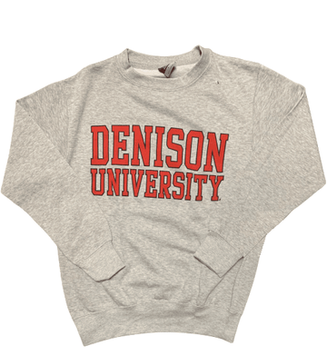 Denison University MV Printed Crew Gray