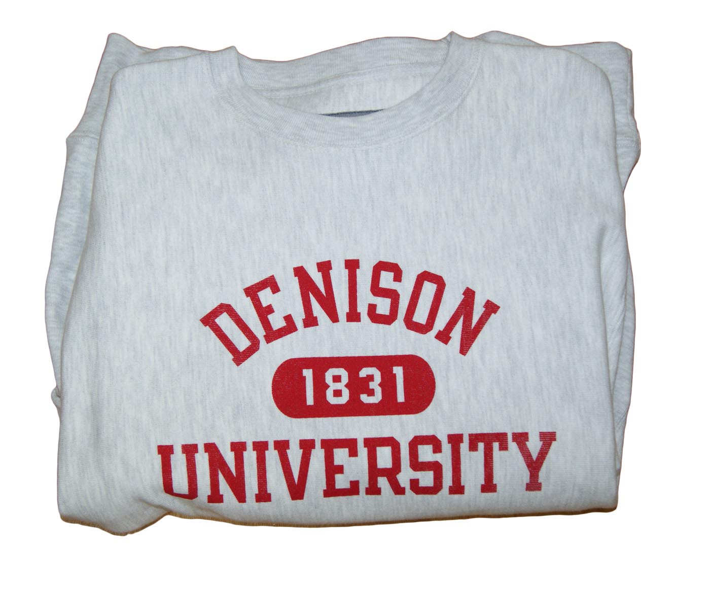 Denison University Champion Reverse Weave 1831 Crew Heather Grey