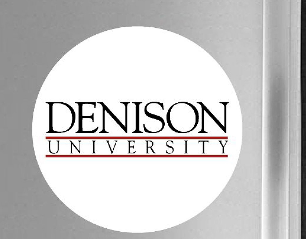 Denison White Logo Fridge Magnet