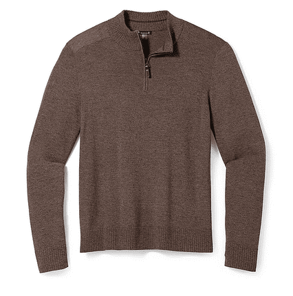 Smartwool Mens Sparwood Half Zip Sweater Flint Heather / Shale Heather