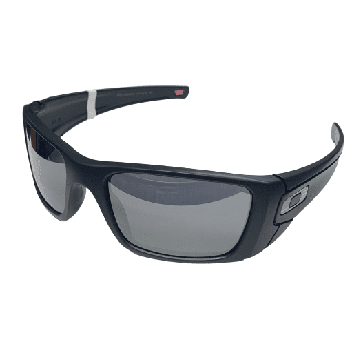 Oakley SI Fuel Cell Matte Black Steel Flag Frame w/ Black Iridium Lenses