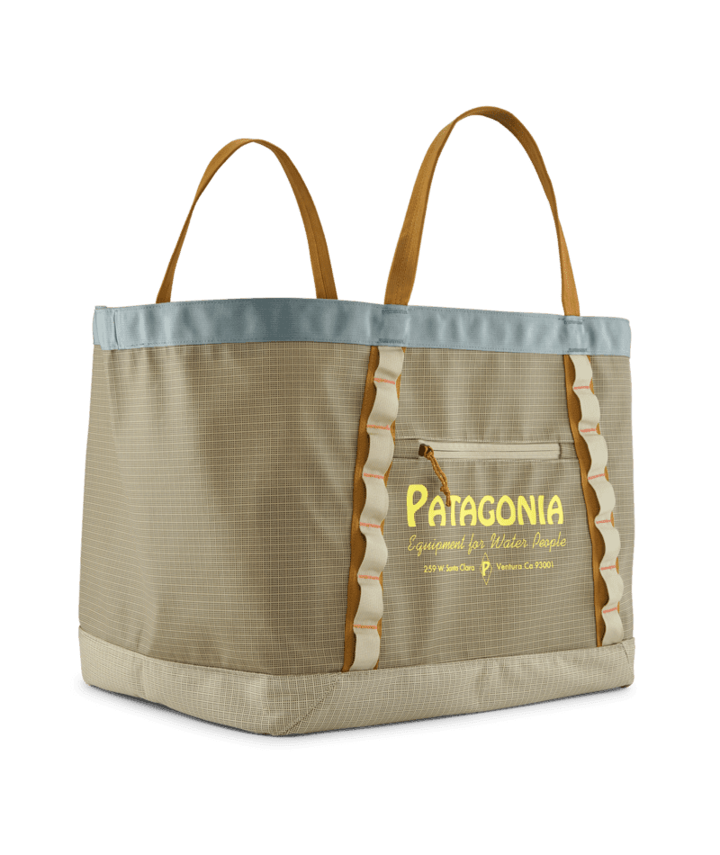 Patagonia Black Hole Gear Tote Water People Banner: Weathered Stone