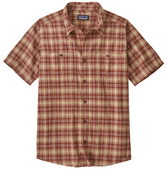 Patagonia Mens Back Step Shirt Beyond Horizons/ Mangrove Red
