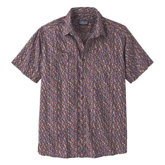 Patagonia Mens Back Step Shirt Intertwined Hands Evening Mauve