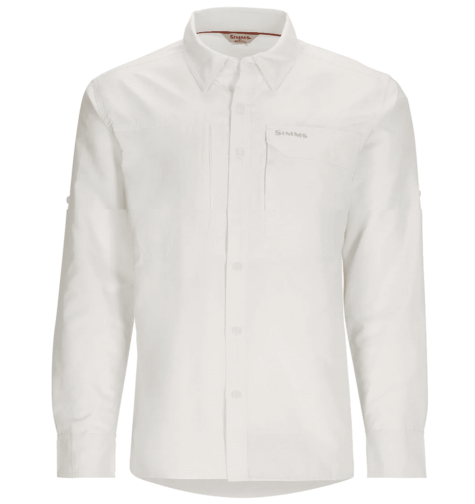 Simms Mens Guide Fishing Shirt White