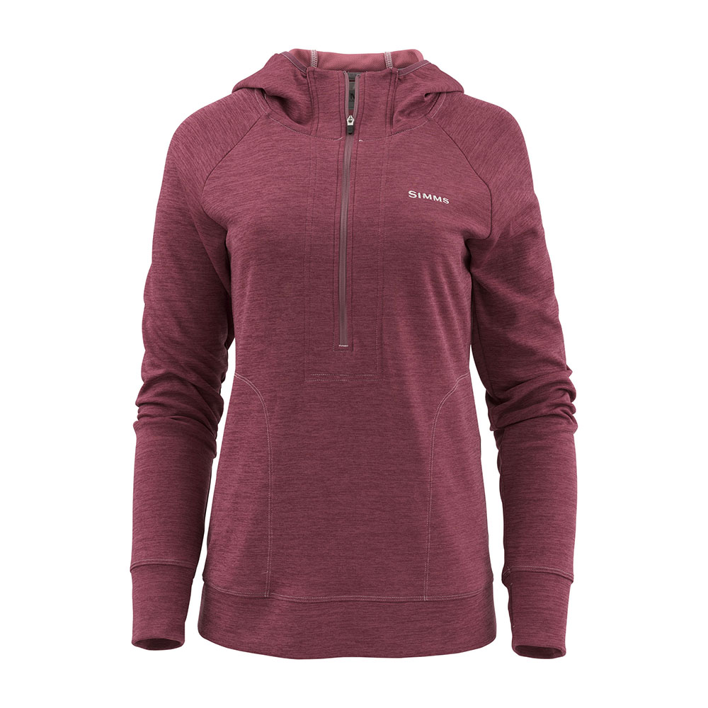 Simms Womens BugStopper Hoody Garnet Heather (Close Out)