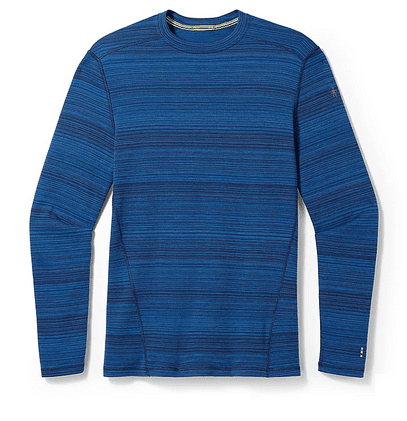 Smartwool Mens Classic Thermal Merino Base Layer Crew Deep Navy Color Shift