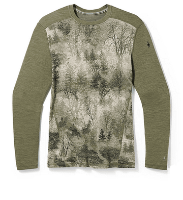 Smartwool Mens Classic Thermal Merino Base Layer Crew Winter Moss Forest