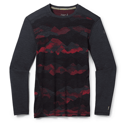 Smartwool Mens Classic Thermal Merino Base Layer Pattern Crew Rhythmic ...