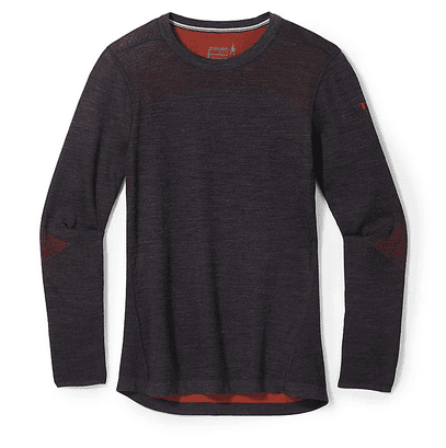 Smartwool Mens Intraknit Thermal Merino Base Layer Crew Charcoal ...