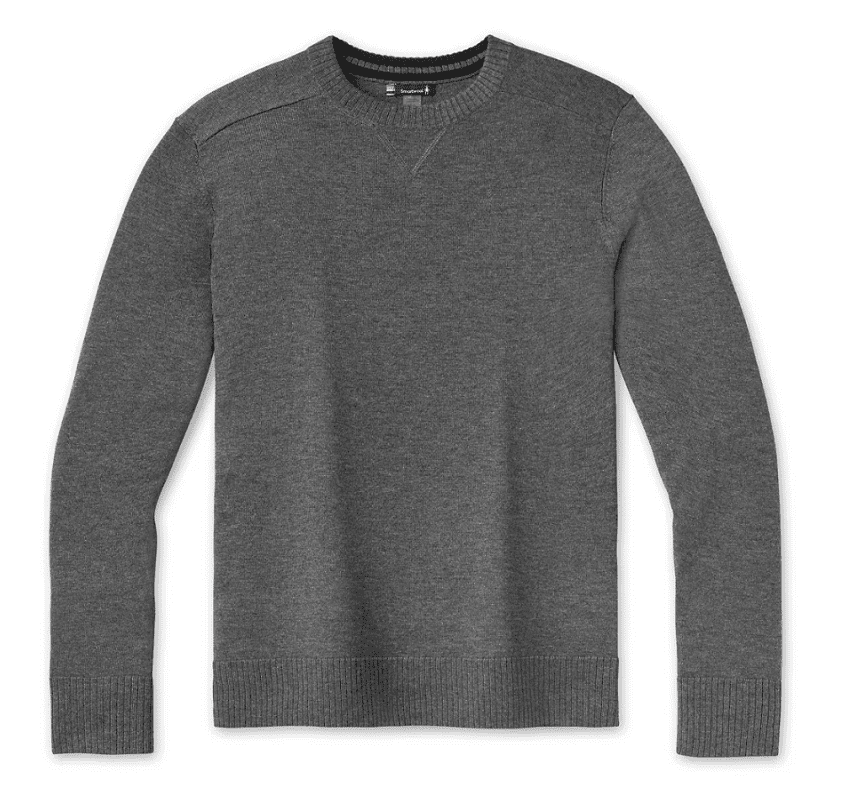 Smartwool Mens Sparwood Crew Sweater Medium Gray Heather