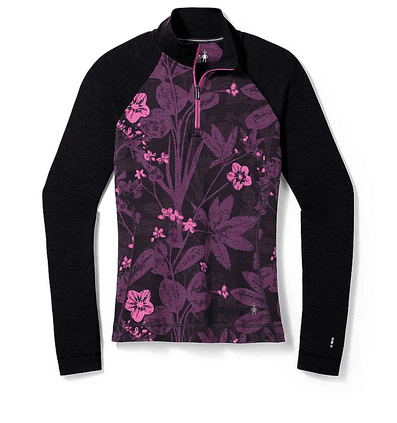 Smartwool Womens Classic Thermal Merino Base Layer 1/4 Zip Purple Iris ...