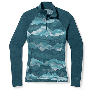 Smartwool Womens Classic Thermal Merino Base Layer 1/4 Zip Twilight ...