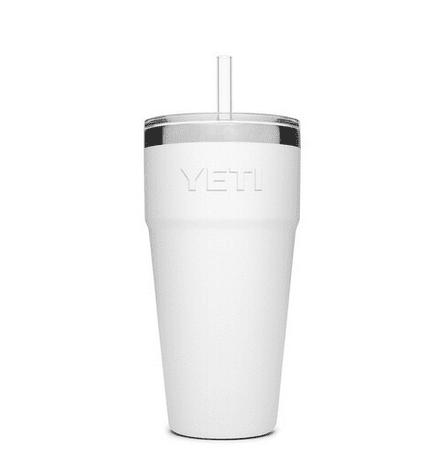 Yeti Rambler 26oz Straw Cup White
