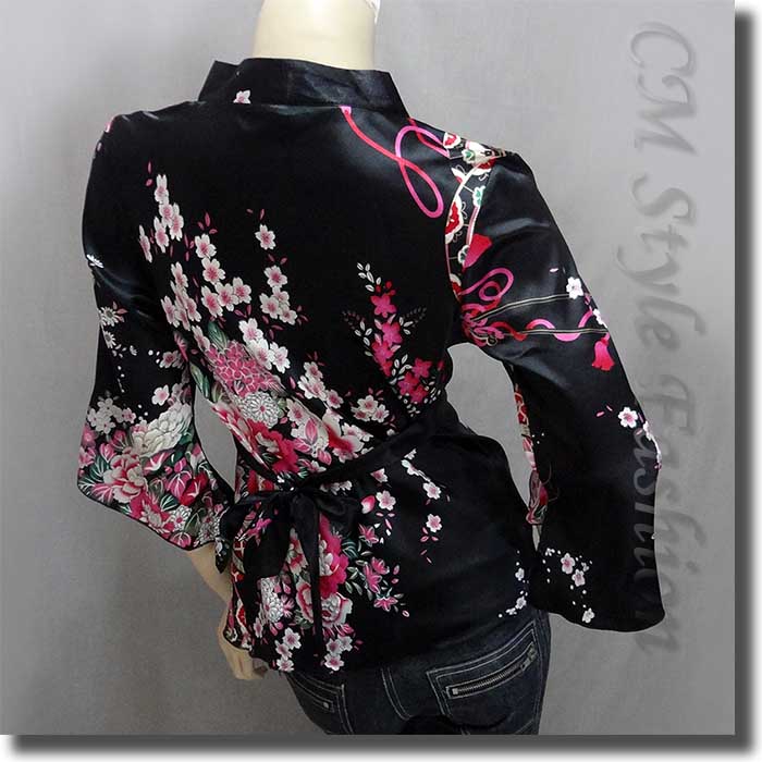 Japan Kimono Style Top Black