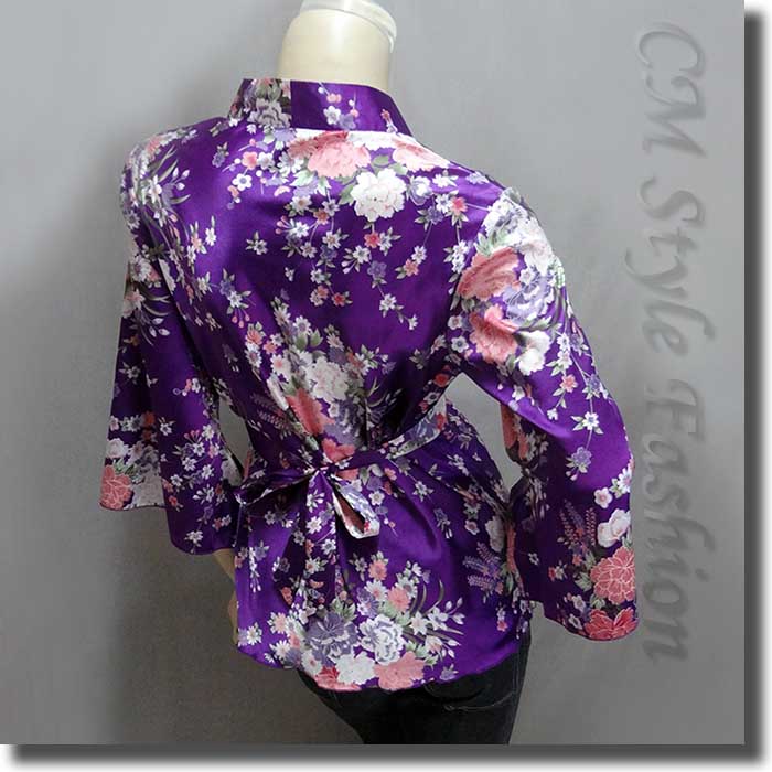 Japan Kimono Style Top Purple