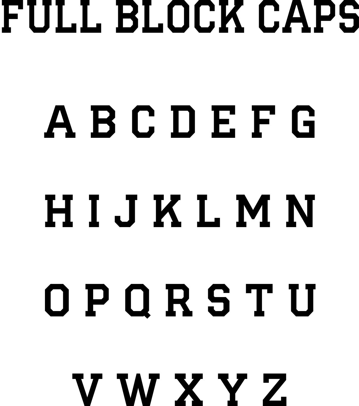Full Block Font