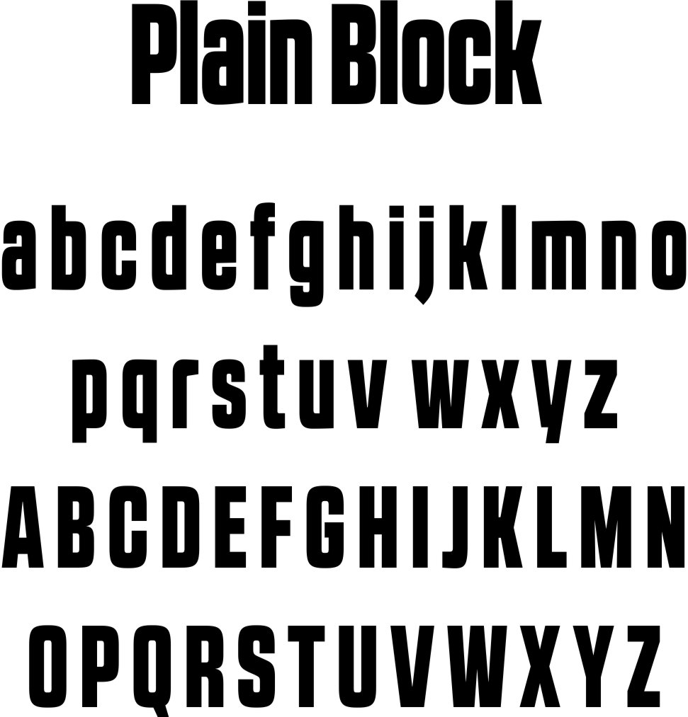 Plain Block Font