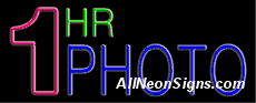 1 Hr Photo Neon Sign