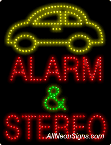 Alarm & Stereo LED Sign
