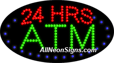 Animated 24 HRS ATM LED Sign