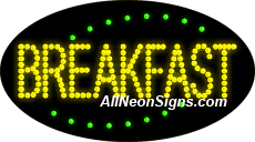 Animated Breakfast LED Sign