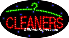 Animated Cleaners LED Sign