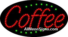 Animated Coffee LED Sign