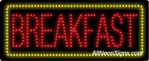 Breakfast LED Sign