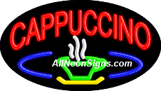 Cappuccino, Logo Flashing Neon Sign