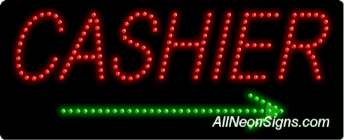 Cashier LED Sign