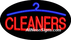 Cleaners Flashing Neon Sign