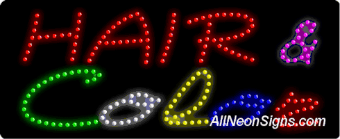 Hair & Color LED Sign
