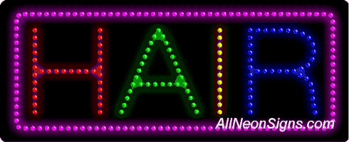 Hair LED Sign