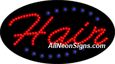 Hair LED Sign