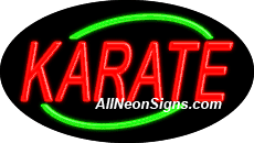 Karate Flashing Neon Sign