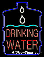 Neon Sign - DRINKING WATER