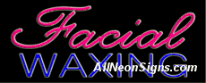 Neon Sign - FACIAL WAXING
